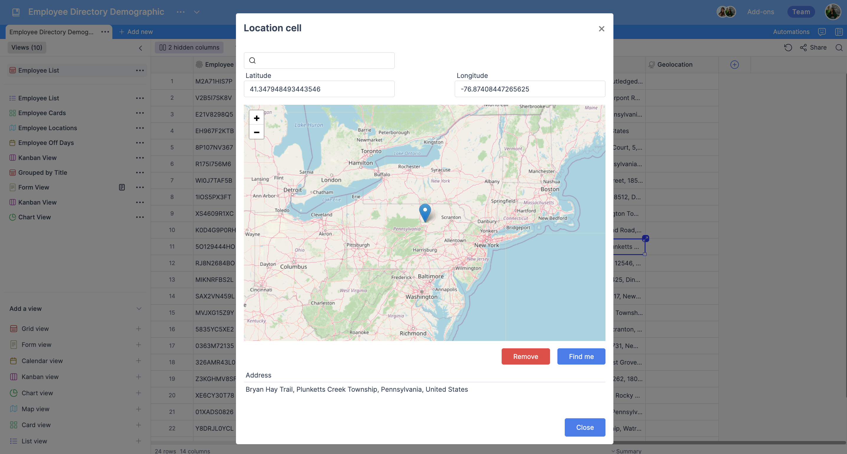 How to create interactive maps from an online spreadsheet?